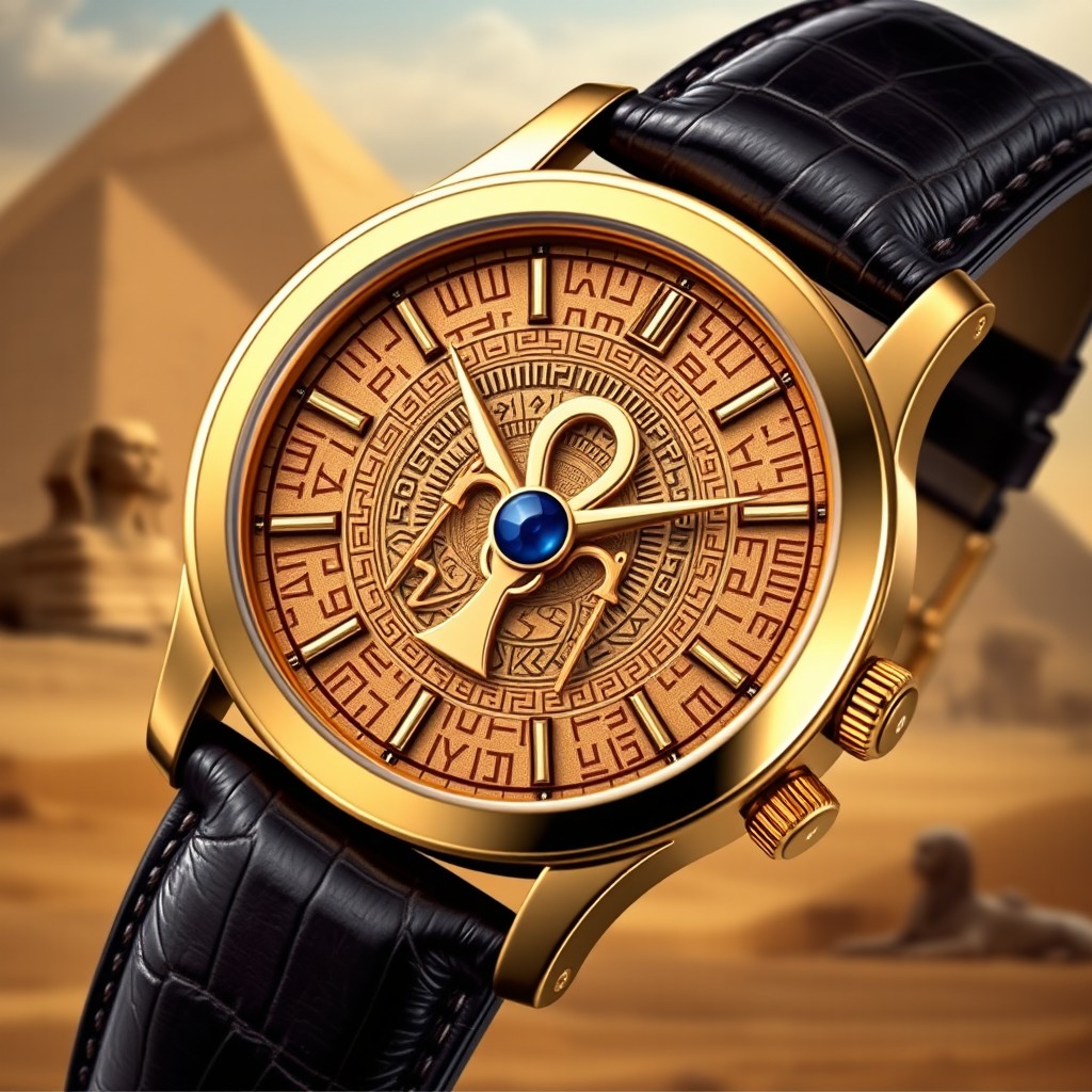 Luxurious Men's Watch Inspired by Ancient Egypt