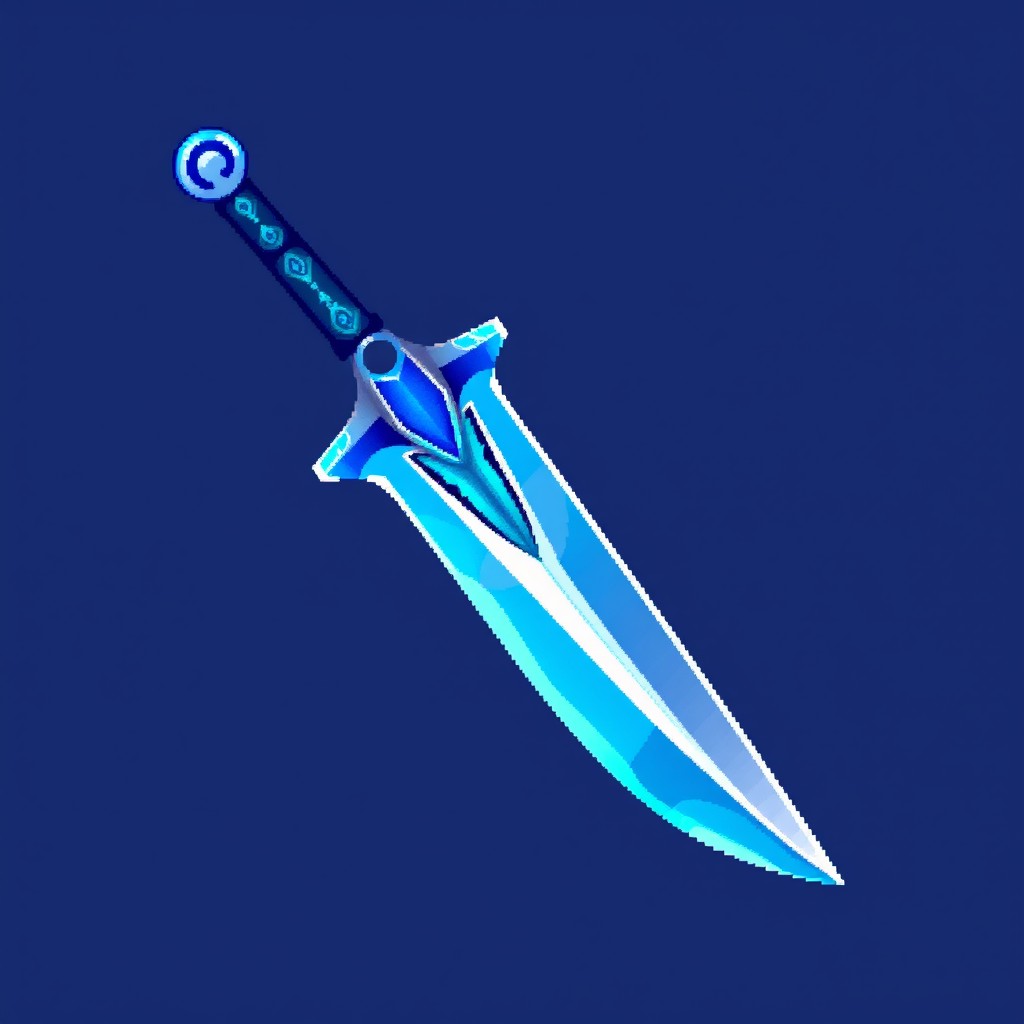 Stylish Pixel Art Blade Icon - Capture Modern Fantasy
