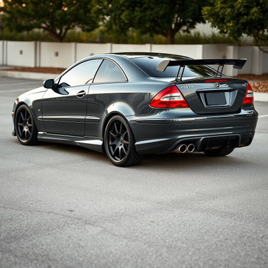 Customized Mercedes CLK W208: Aggressive Dark Gray Stance