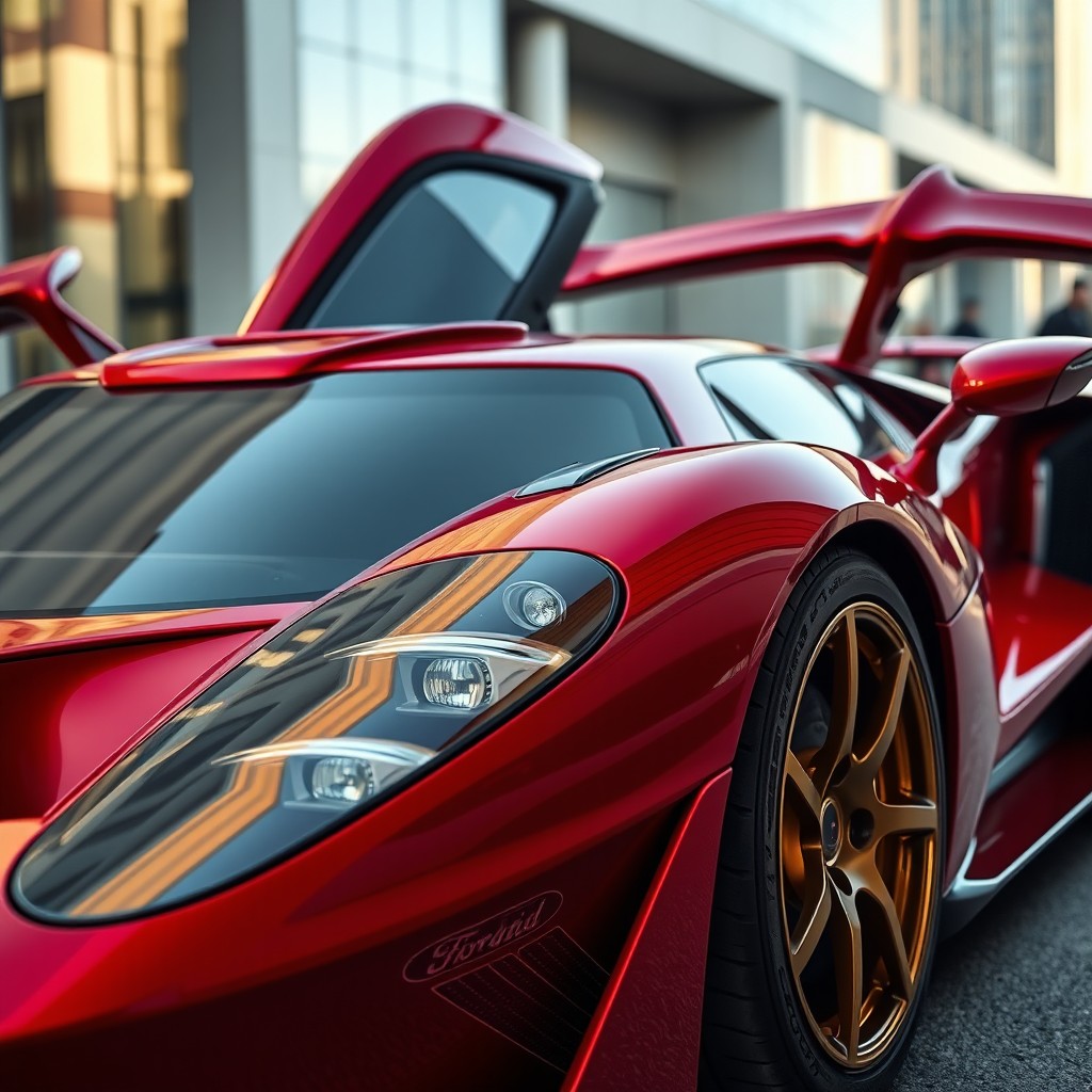 Sleek Ford GT 90: A Stunning Transformation with Lamborghini Doors and ...