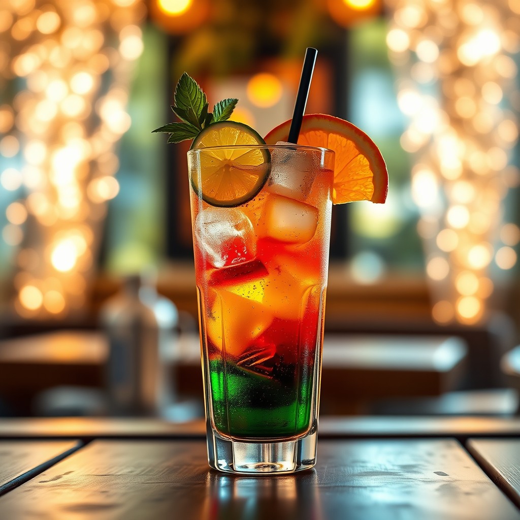 Vibrant Cocktail Aesthetics: A Lively Refreshment Experience