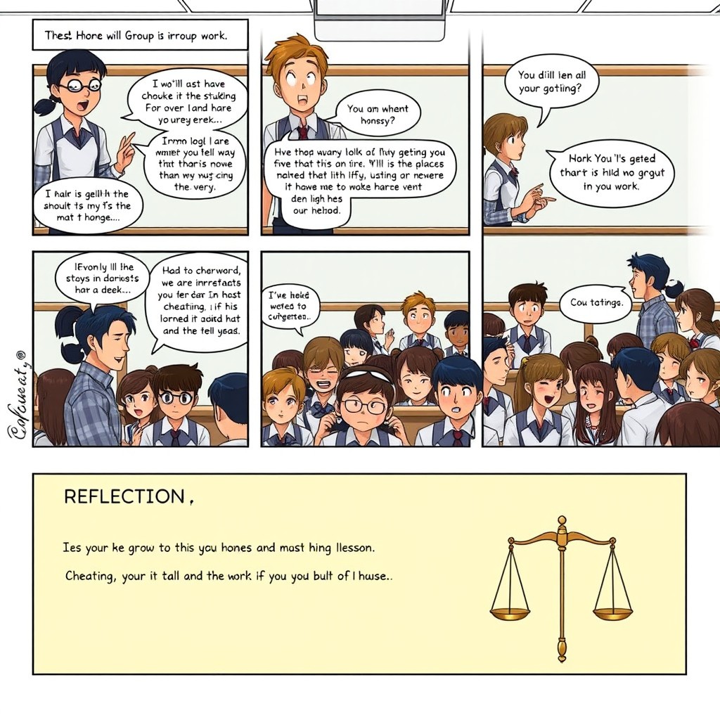 Honesty in Group Work: A Classroom Comic Strip