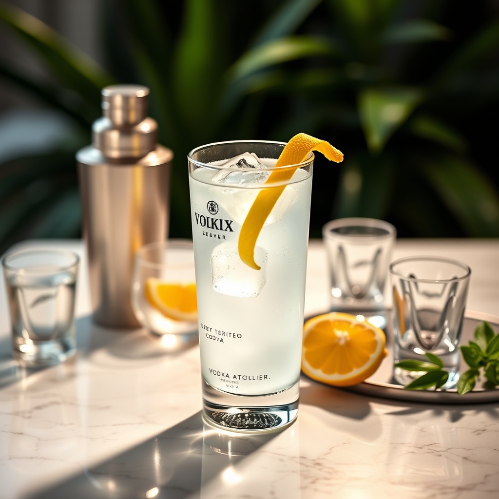 Cocktail Perfection: Vodka on Marble