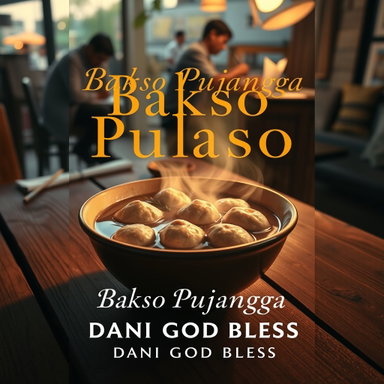 Stunning Hyper-Realistic Book Cover for 'Bakso Pujangga' by DANI GOD BLESS