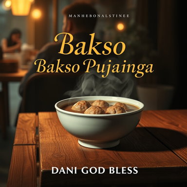 Stunning Hyper-Realistic Book Cover for 'Bakso Pujangga' by DANI GOD BLESS