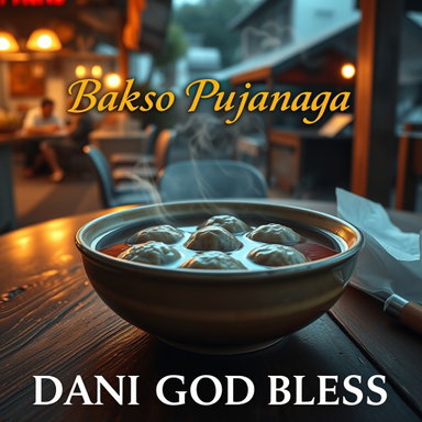 Stunning Hyper-Realistic Book Cover for 'Bakso Pujangga' by DANI GOD BLESS