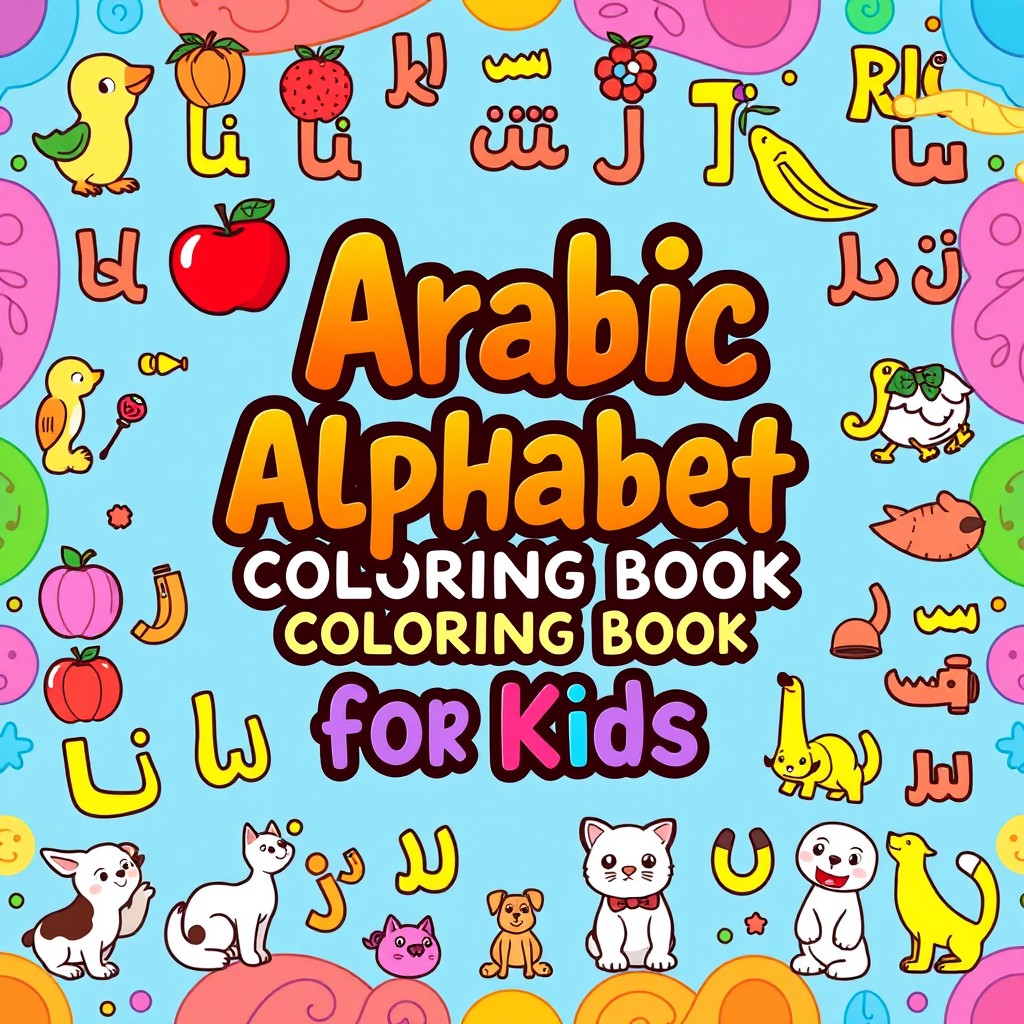 Arabic Alphabet Coloring Book for Kids
