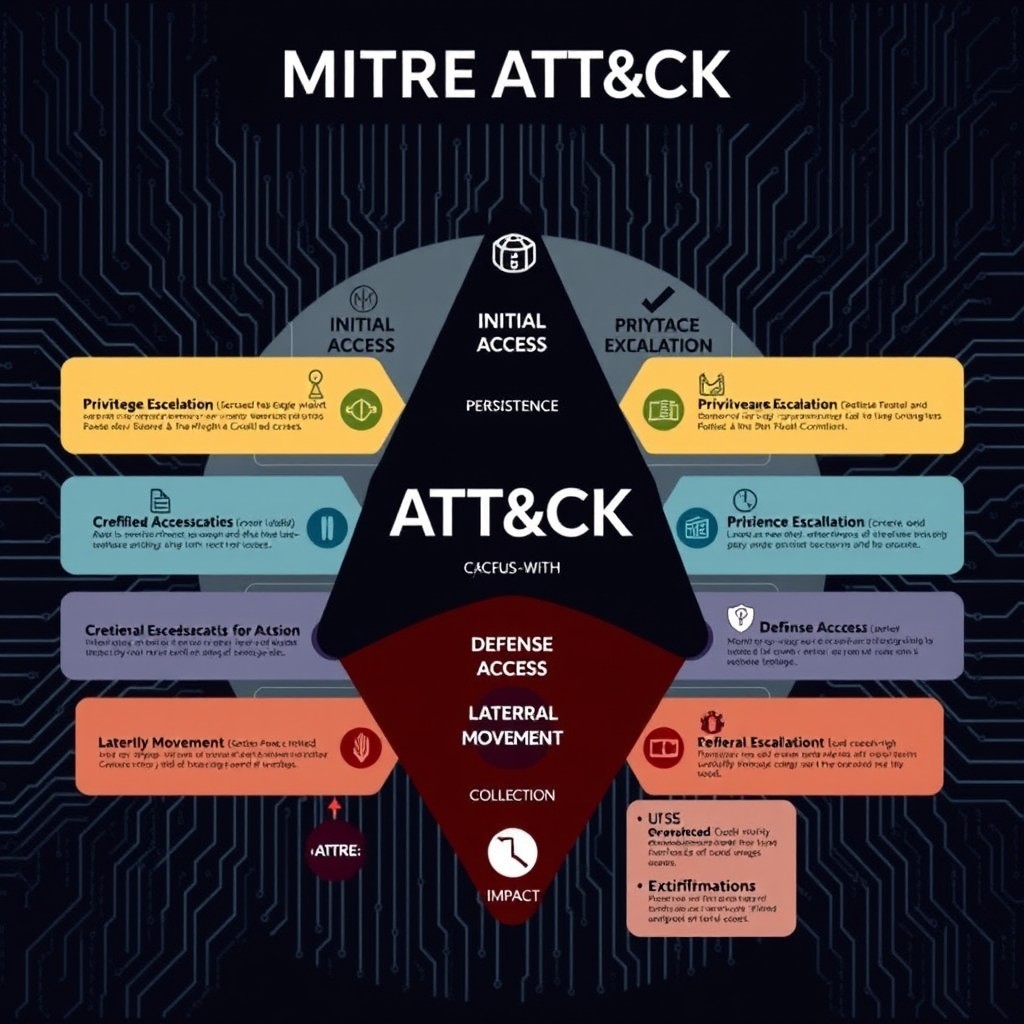 Visual Guide to the MITRE ATT&CK Framework - Cybersecurity Illustration