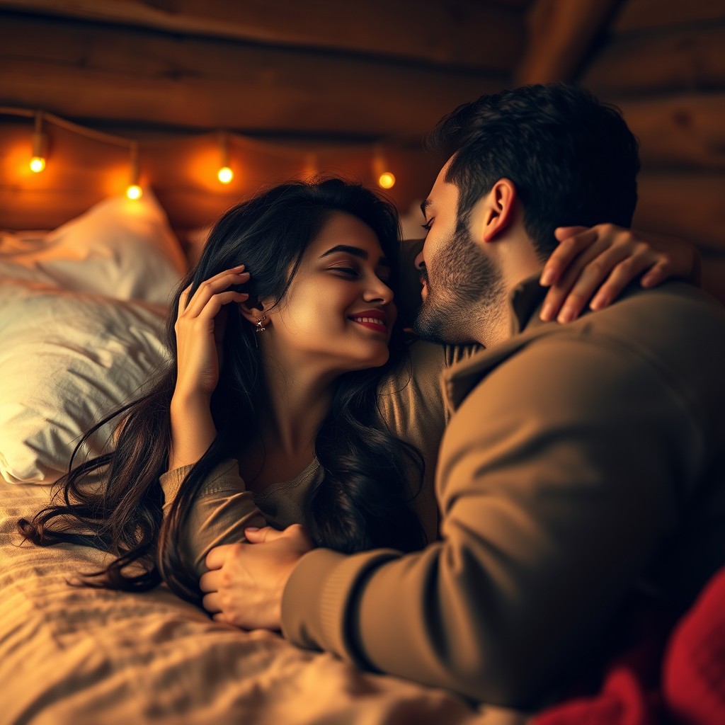 Romantic Intimacy Capturing Deep Affection In A Cozy Lodge Setting 5201