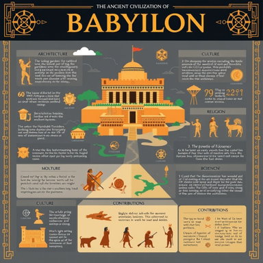 Discover the Grandeur of Ancient Babylon: A Stunning Infographic