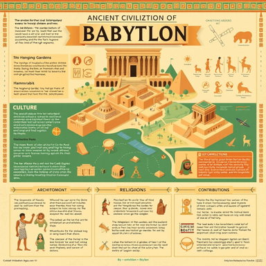 Discover the Grandeur of Ancient Babylon: A Stunning Infographic