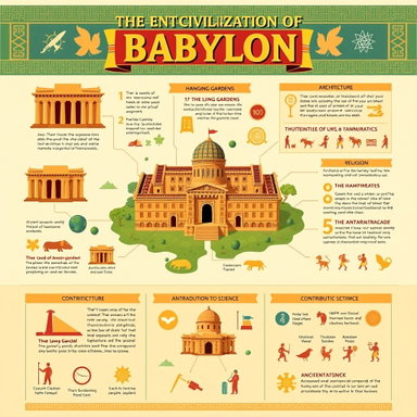 Discover the Grandeur of Ancient Babylon: A Stunning Infographic