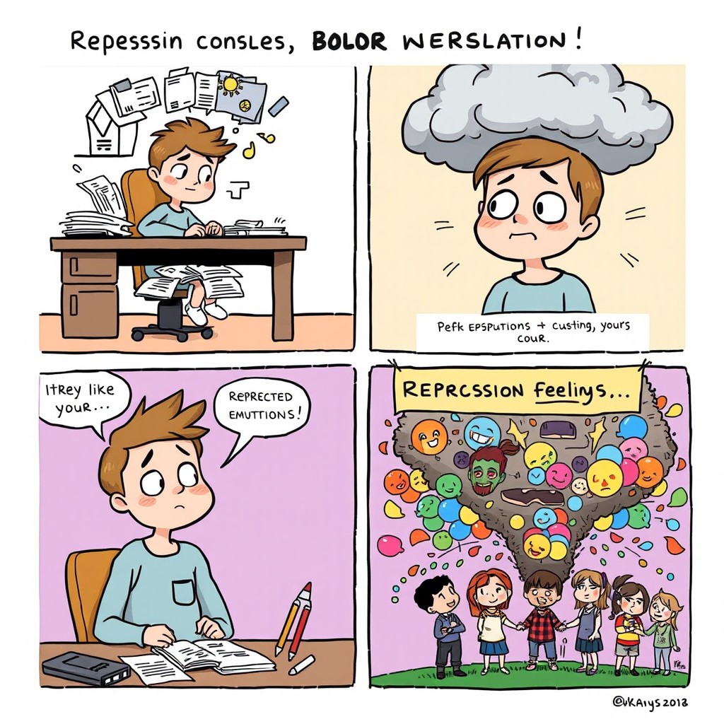 Exploring Repression: A Four-Panel Comic Strip