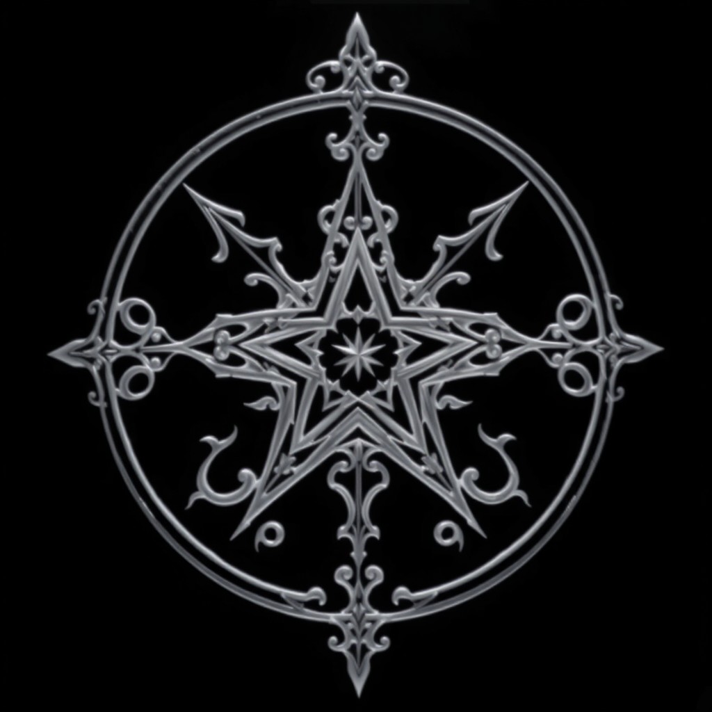 Ethereal Gothic Pentagram Art