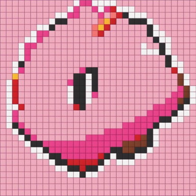Vivid 32x32 Pixel Art of Kirby - Nintendo's Beloved Character