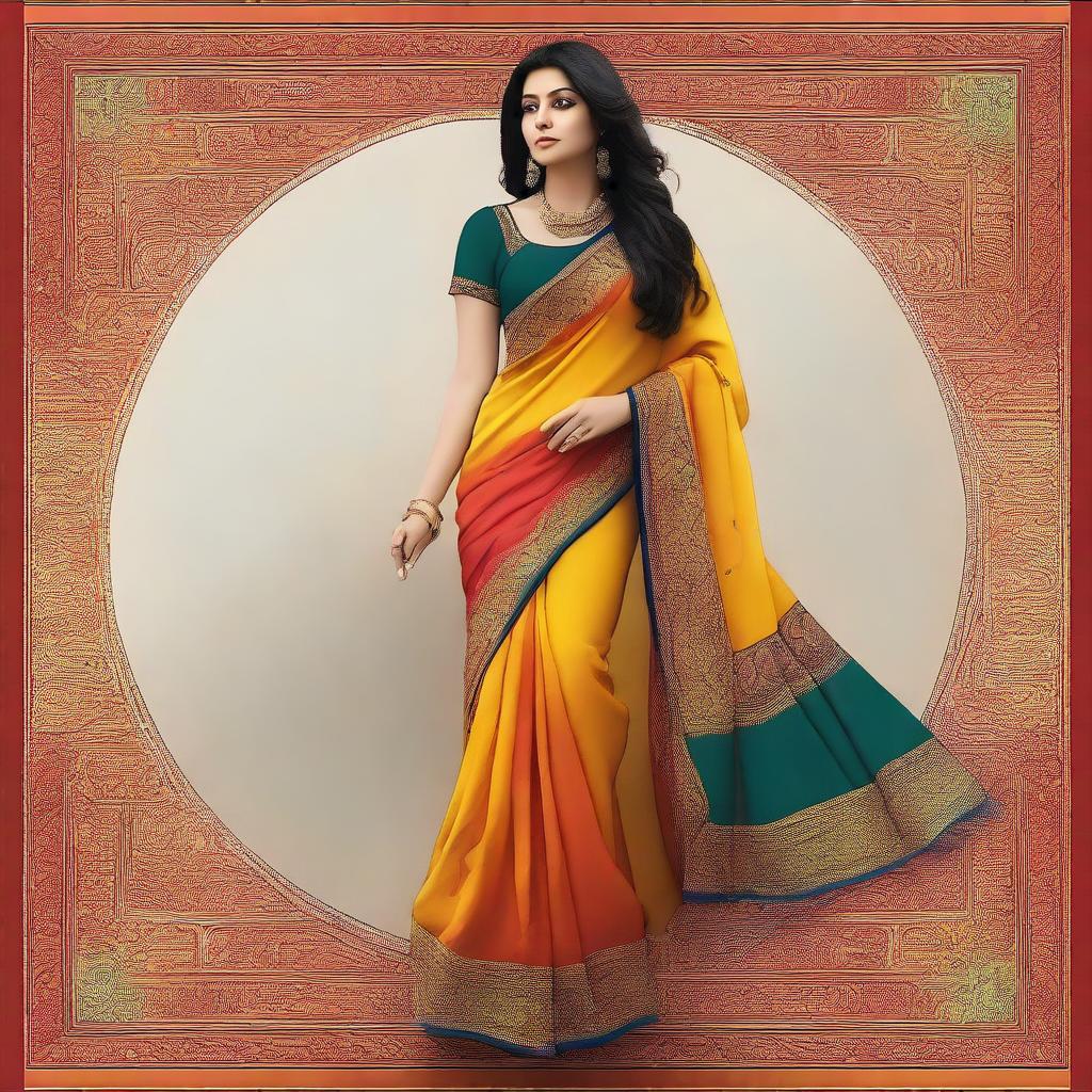 Luxuriant Saree Design: A Dance of Vibrant Colors